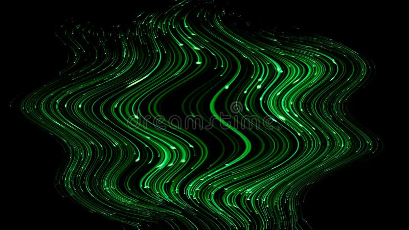 Abstract Green Light Trails Stock Footage - Video of glowing, green ...