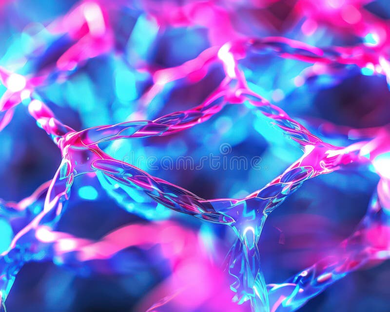 Abstract Neon Blue and Pink Network Background for Technology and ...
