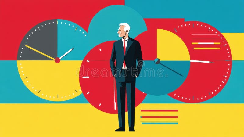 Time Management and Success Stock Illustration - Illustration of design ...