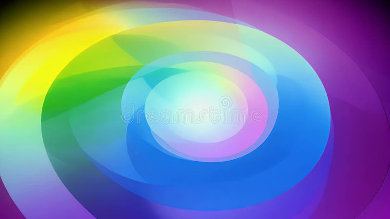 Vibrant Abstract Image with Overlapping Translucent Circles in Rainbow ...
