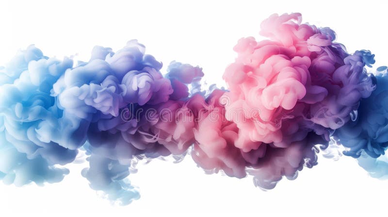 A Vibrant, Abstract Image of a Pink and Blue Smoke Ring Isolated ...