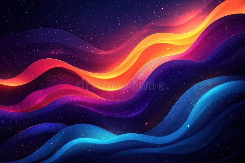 Colorful Abstract Background with Flowing Dynamic Wave Patterns Stock ...