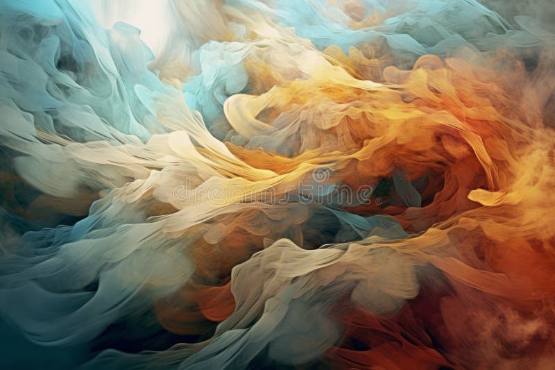 A Vibrant Abstract Image Showcasing a Blend of Warm and Cold Colors ...