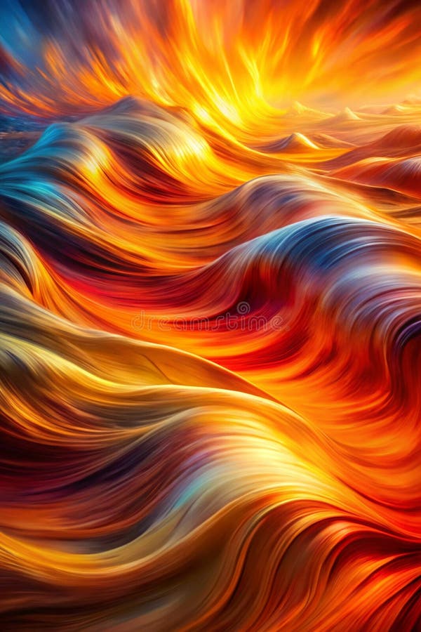 Vibrant Abstract Image with Warm Colors and Dynamic Texture Stock ...