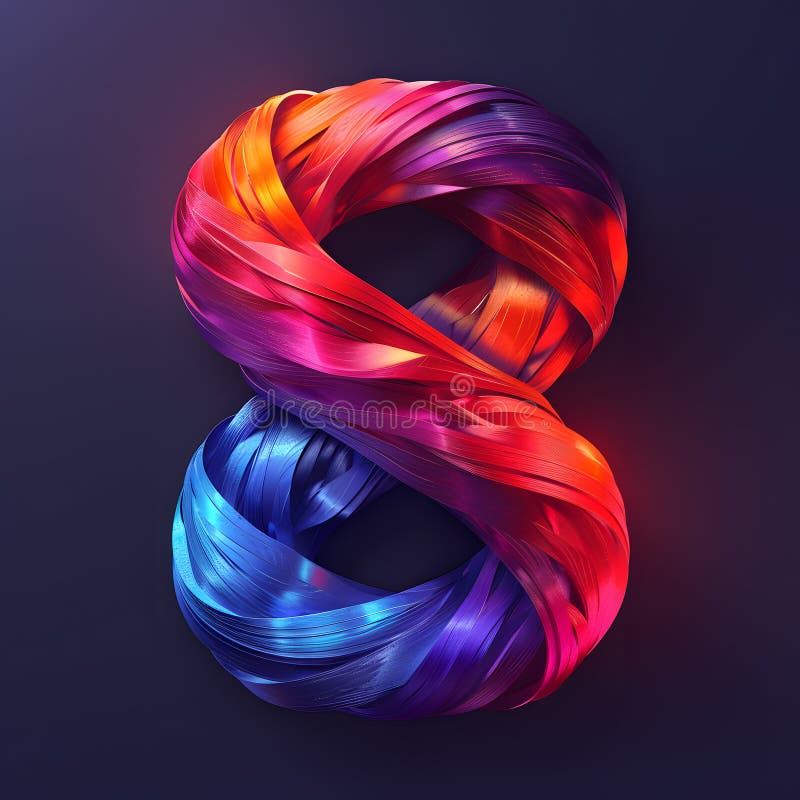 Vibrant Abstract Infinity Loop Design with Gradient Colors is Modern ...