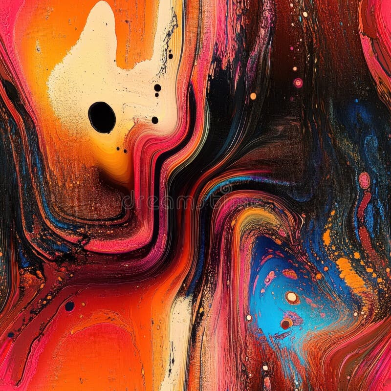 Vibrant Abstract Infusion in Bold Colors Stock Illustration ...