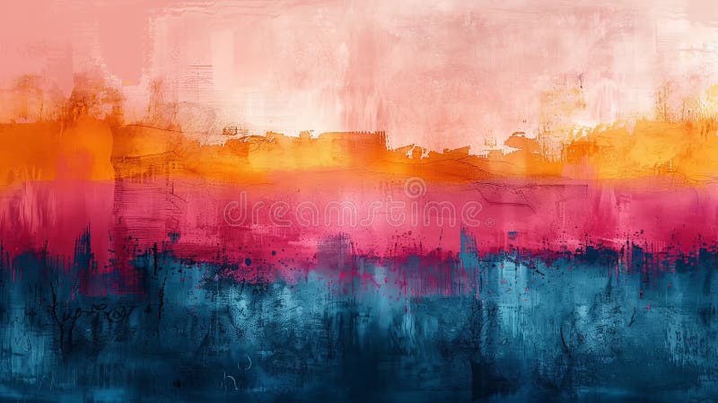 Vibrant Abstract Landscape Blending Warm and Cool Colors Harmoniously ... Vibrant Abstract Landscape Blending Warm and Cool Colors Harmoniously ...