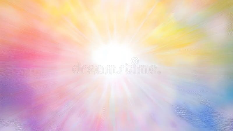 Vibrant Abstract Light Burst in Pastel Colors. Stock Illustration ...