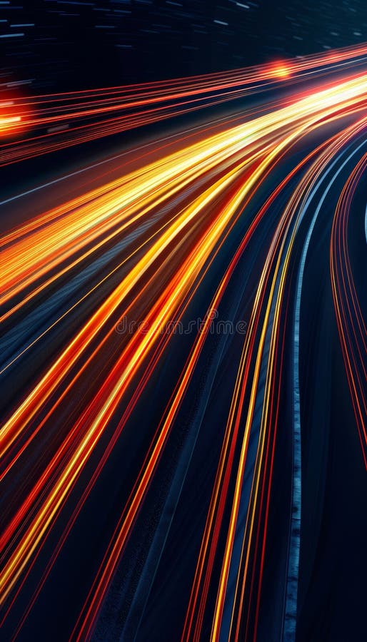 Vibrant Abstract Light Trails Dynamic Neon Road Design for Modern ...