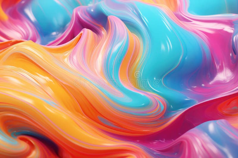Vibrant Abstract Liquid Colors Background Stock Illustration ...