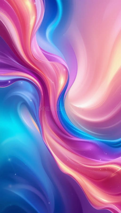 Vibrant Abstract Liquid Flow Design Stock Illustration - Illustration ...