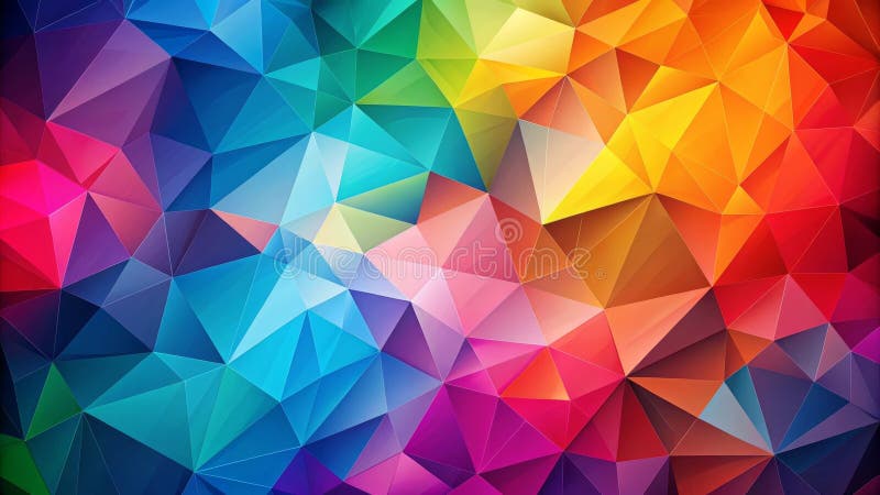 Vibrant Abstract Low Poly Background with a Rainbow of Hues. Generative ...