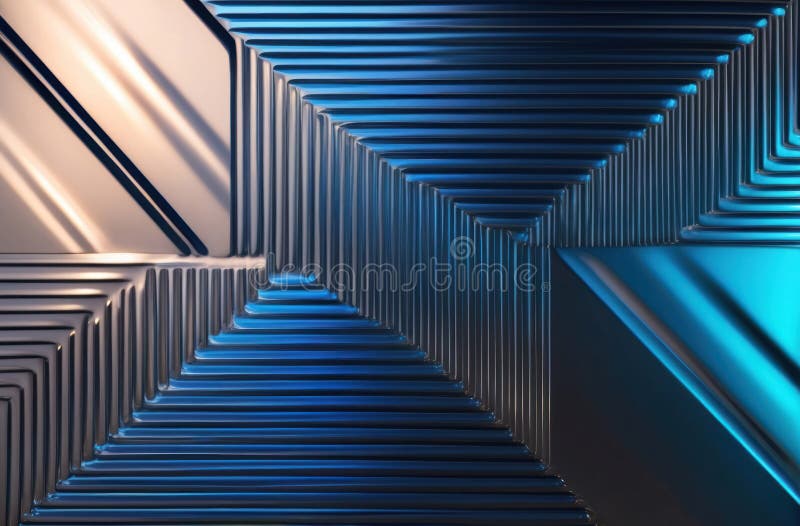 A Vibrant Abstract Metallic Texture a Shiny Surface and a Striking Blue ...