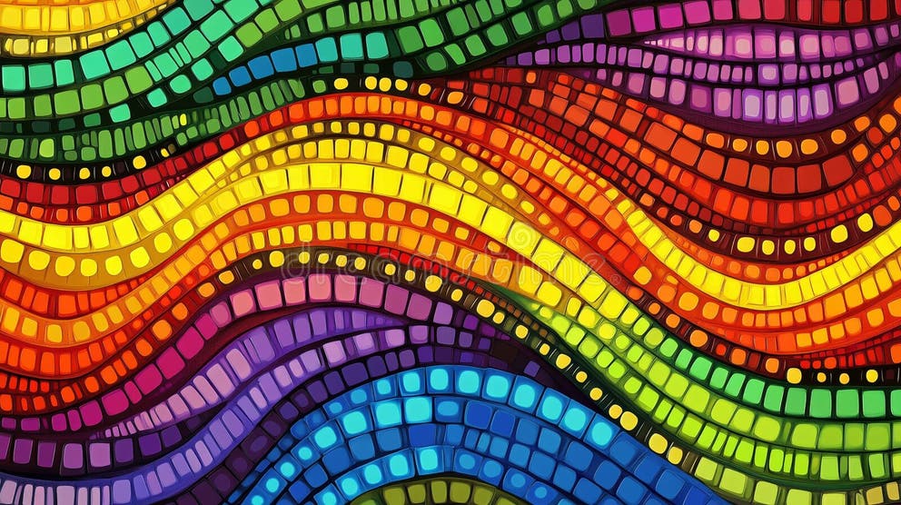 Vibrant Abstract Modern Aboriginal Dot Painting Background Showcasing ...