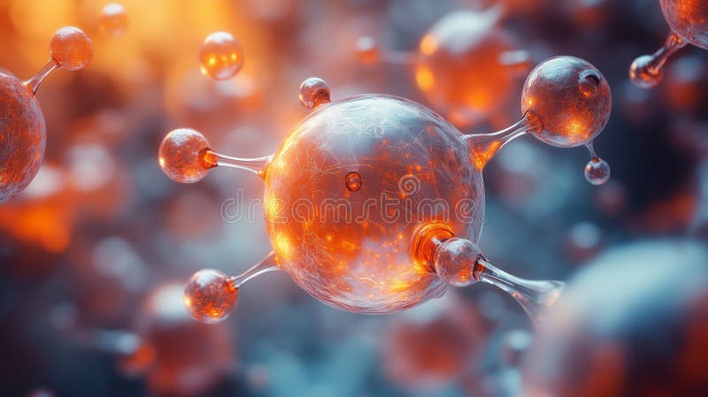 Vibrant Abstract Molecular Structures Representing Chemical Bonds Stock ...