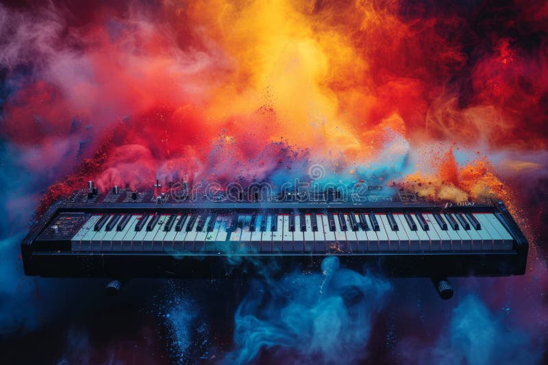 Vibrant Abstract Music Background. AI Generated Stock Illustration ...