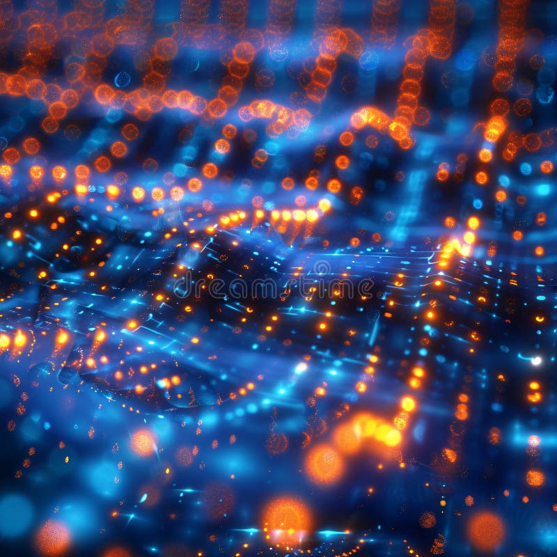 Vibrant Abstract Network Concept Showing Connectivity with Blue and ...