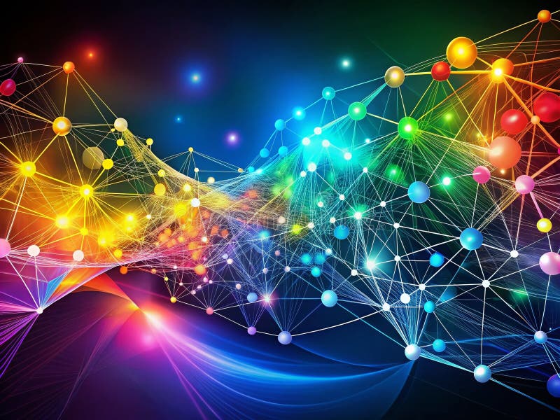 Vibrant Abstract Network Design a Stunning Visual Representation of ...