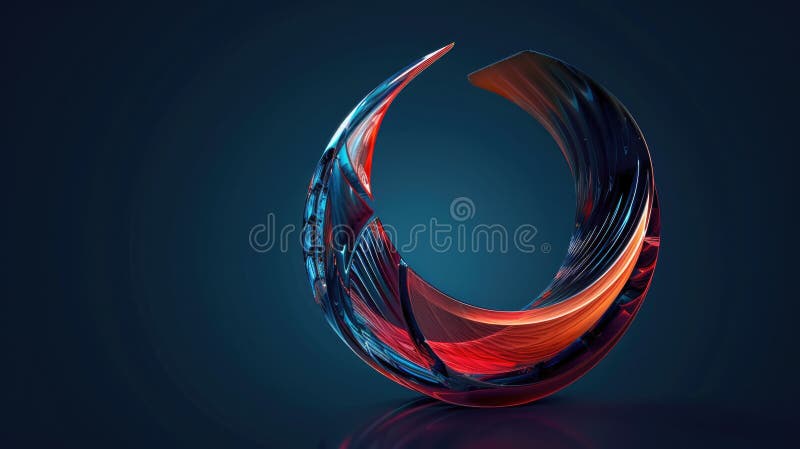 Vibrant Abstract Object on Black Background, Perfect for Modern Design ...