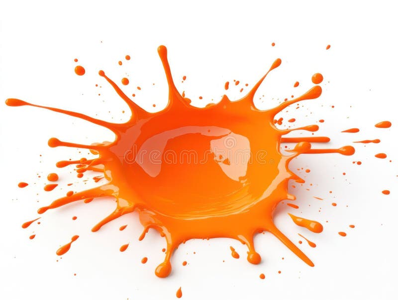 Vibrant Abstract Orange Paint Splash Design for Creative Projects Stock ...