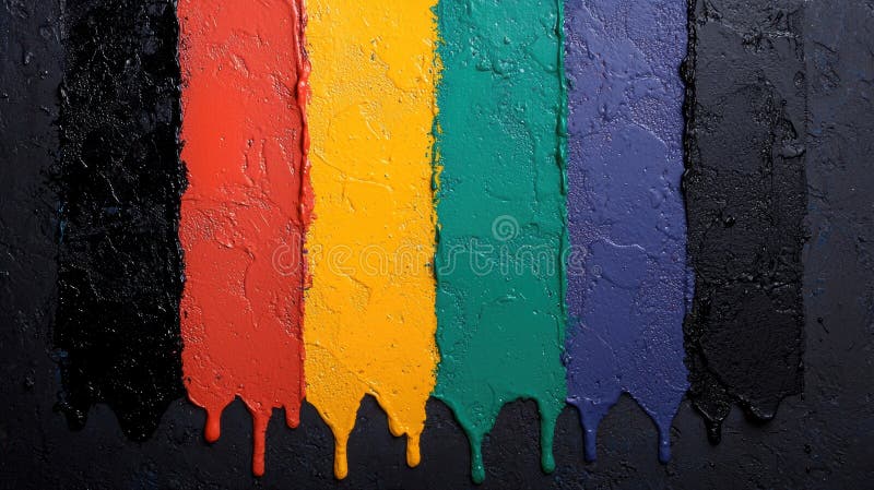 Vibrant Abstract Paint Drips Stock Illustration - Illustration of ...