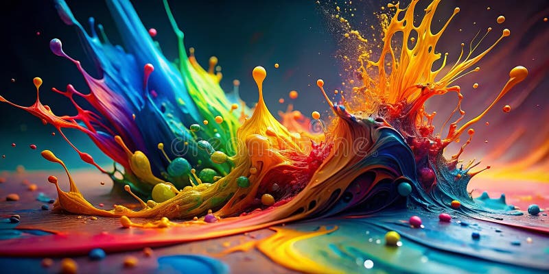 Vibrant Abstract Paint Splatter Background a Colorful Artistic Design ...