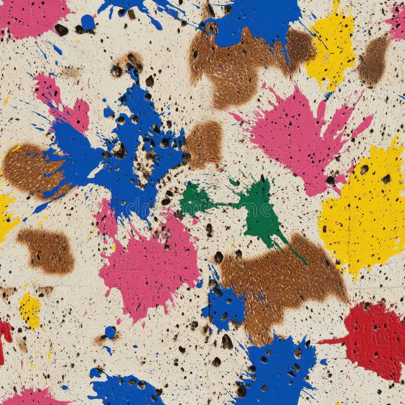 Vibrant Abstract Paint Splatter Background with Multi-Color Brush ...