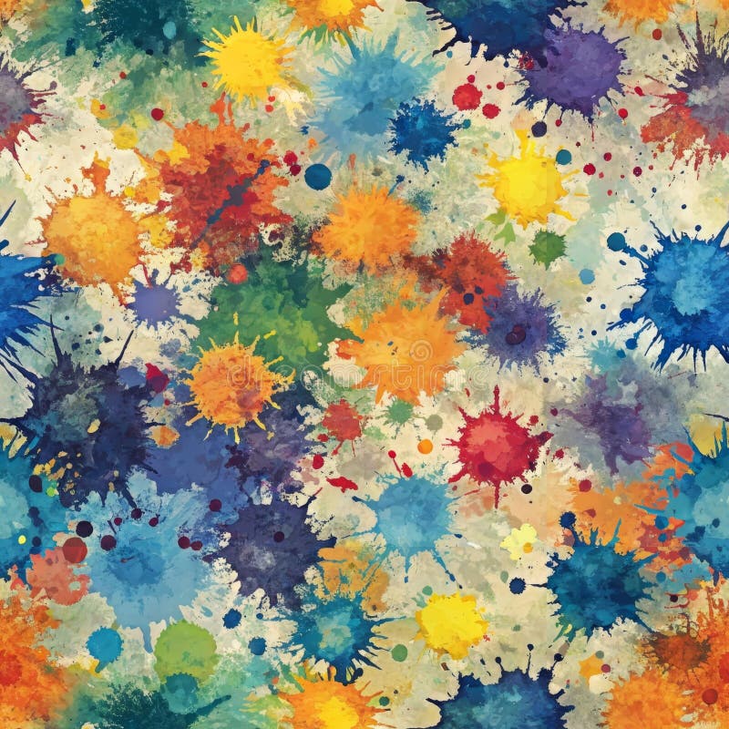 Vibrant Abstract Paint Splatter Background with Multicolor Explosions ...