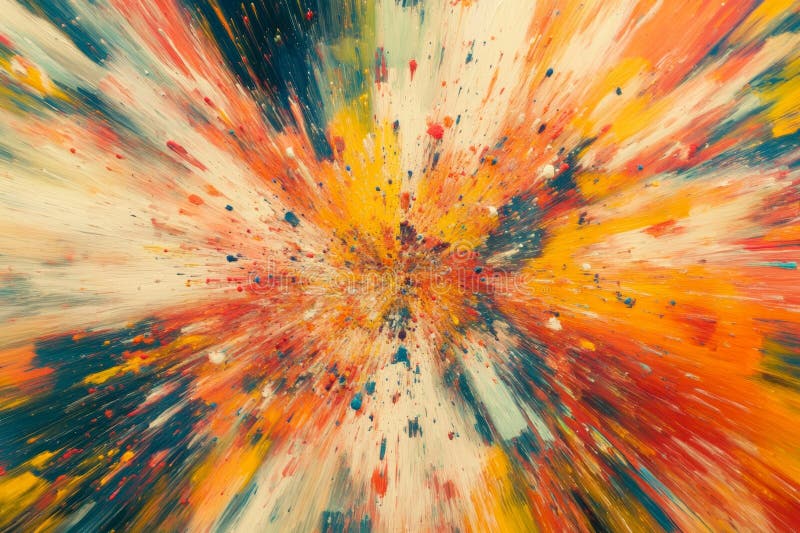 Vibrant Abstract Paint Splatter Explosion in Dynamic Multicolor ...