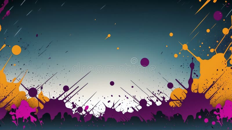 Vibrant Abstract Paint Splatter on Modern Gradient Background Stock ...