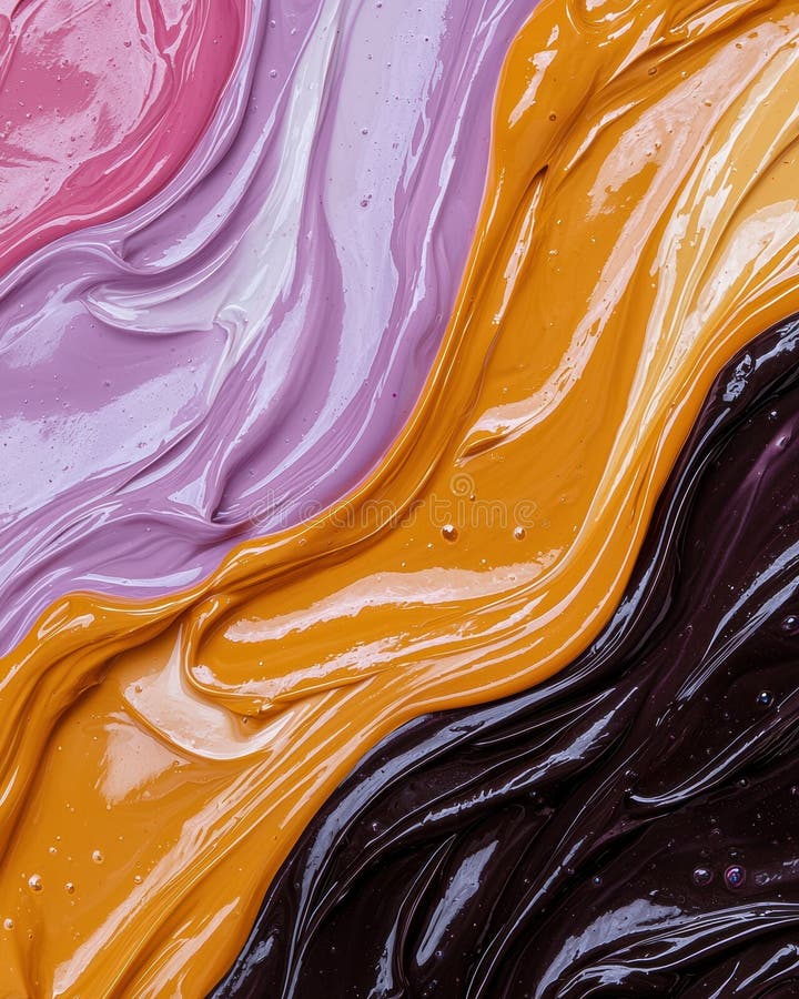 Vibrant Abstract Paint Swirls Stock Illustration - Illustration of ...