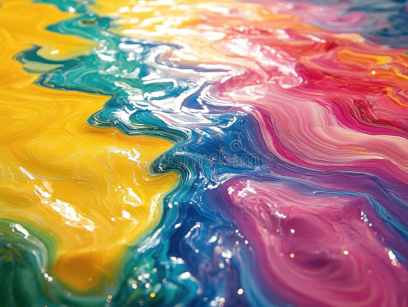 Vibrant Abstract Paint Texture with Bold Swirls and Dynamic Colors ...