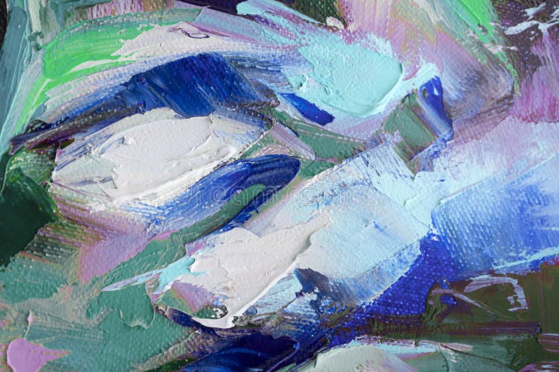 Vibrant Abstract Painting with Blended Colors Showcasing Movement and ...