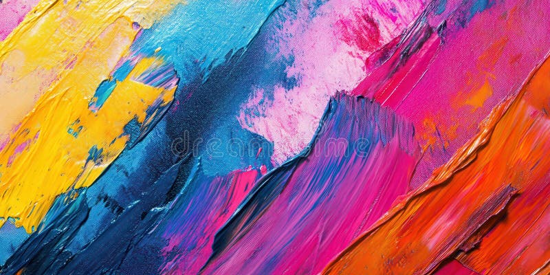 Vibrant Abstract Painting with Bold Colors and Textured Strokes Stock ...