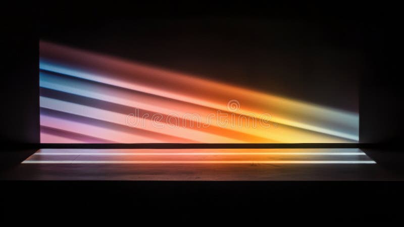 A Vibrant Abstract Painting with Diagonal Stripes of Various Colors ...