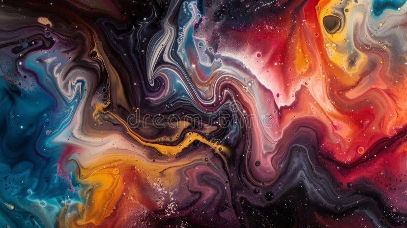 Vibrant Abstract Painting with Diverse Colors and Shapes Stock Photo ...