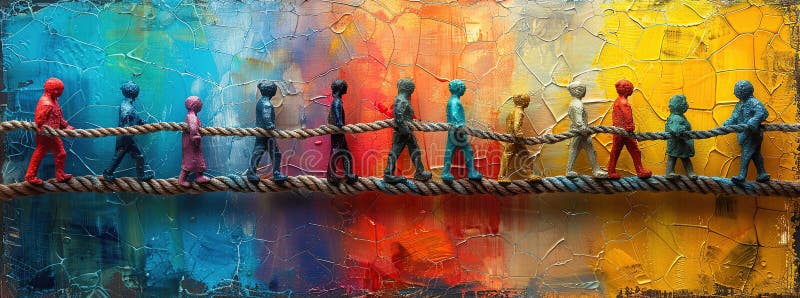 Abstract Figurative Artwork: a Colorful Journey of Unity and ...