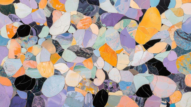 A Vibrant Abstract Painting Featuring a Multitude of Overlapping ...