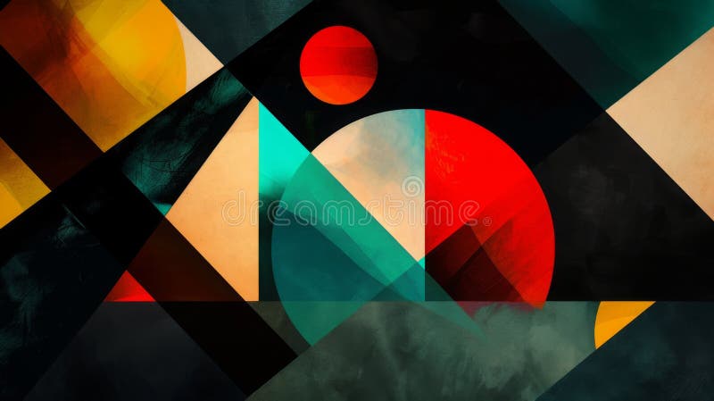 Vibrant Abstract Painting with Varied Shapes and Colors Stock Photo ...