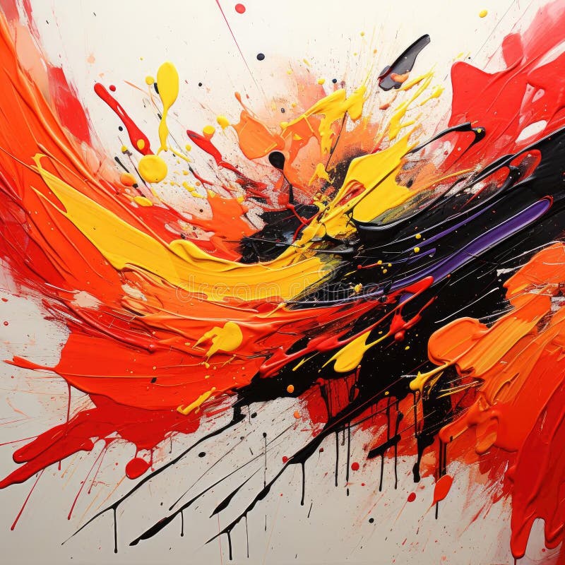 Vibrant Abstract Paintings with Dynamic Brushwork and Lively Colors ...