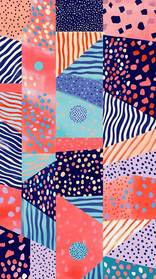 A Patchwork of Geometric Shapes and Patterns Form a Captivating Meadow ...