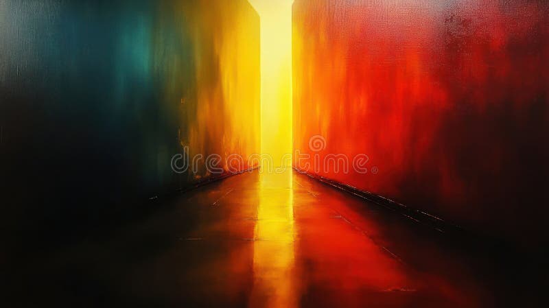 A Vibrant, Abstract Pathway Illuminated by Light, Symbolizing Journey ...