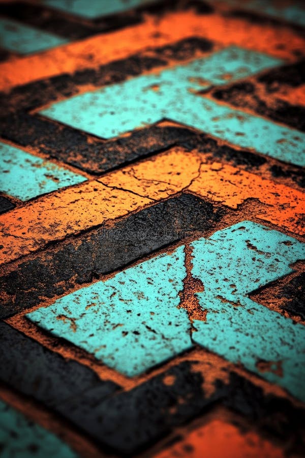 A Vibrant and Abstract Pattern of Ancient Tiles on the Wall of Alhambra ...