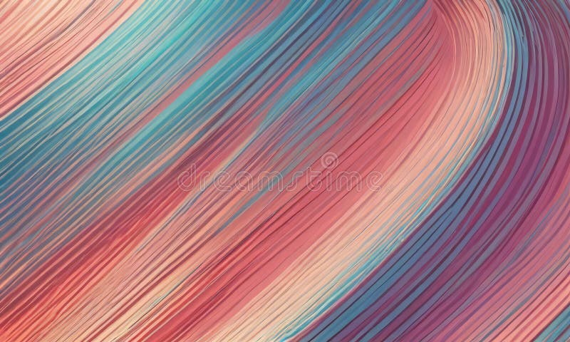 Vibrant Abstract Pattern Overlapping Curved Lines In Shades Blue Pink