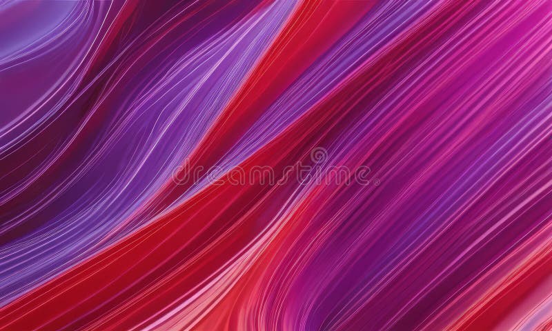 Vibrant Abstract Pattern Overlapping Curved Lines In Shades Red Purple