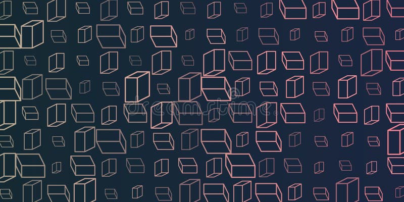 A Vibrant Abstract Pattern of Repeating 3D Cubes in Red, Purple, Brown ...