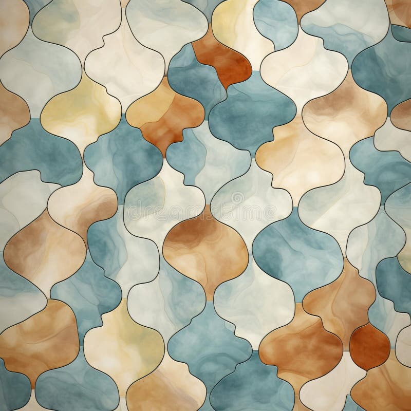 Vibrant Abstract Pattern of Stylized Shapes in Harmony Stock ...