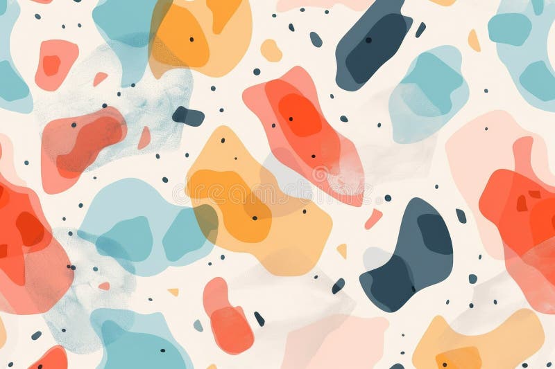 A Vibrant and Abstract Pattern of Various Shapes and Colors. Suitable ...