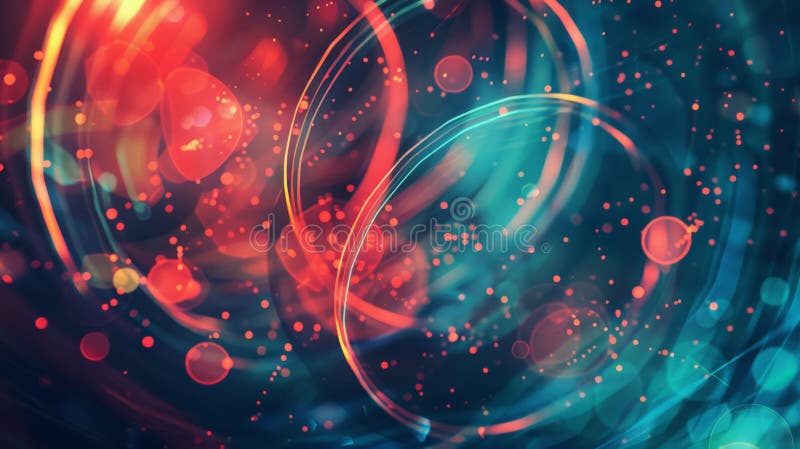 Vibrant Abstract Patterns of Light and Color, Representing Digital ...