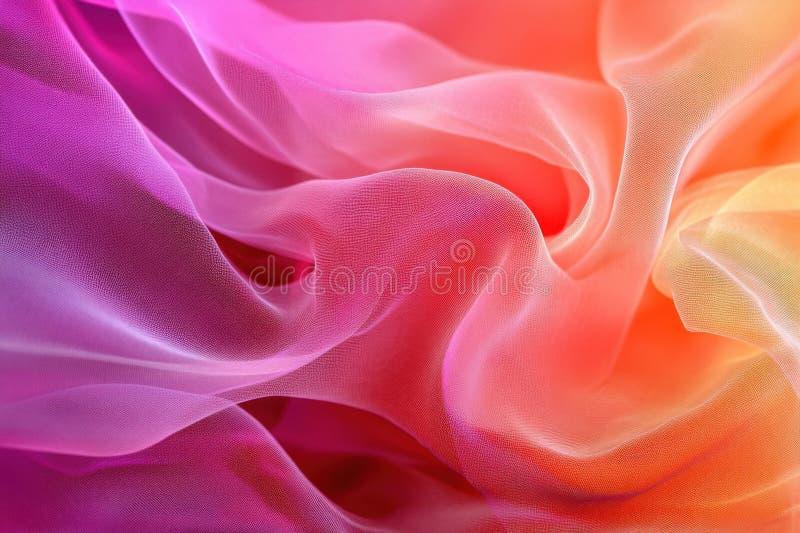 Vibrant Abstract Pink Gradient Fabric in Soft Flowing Waves for Design ...